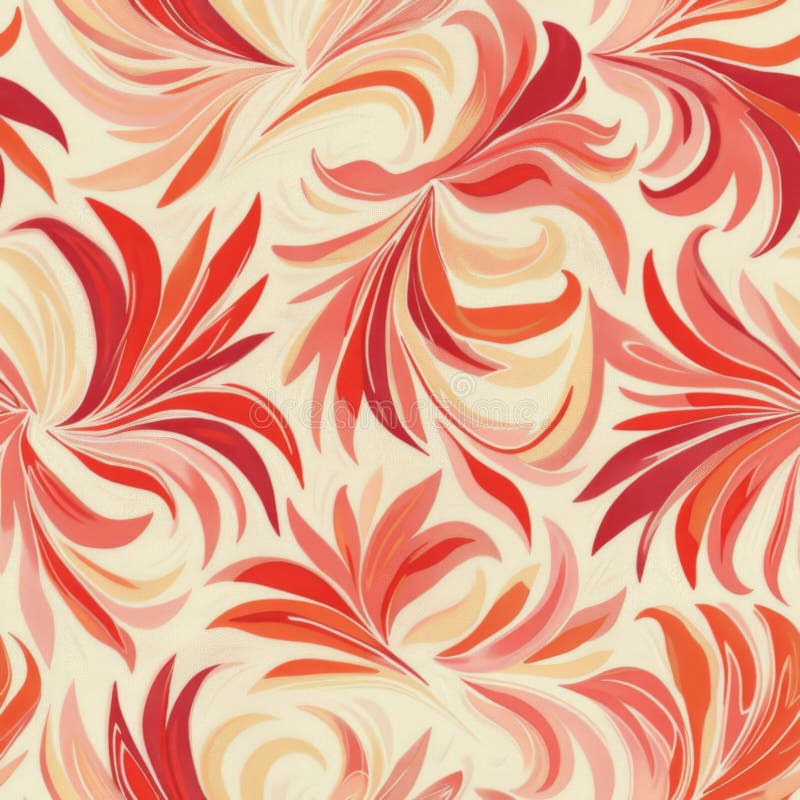 Elegant Red and Cream Swirl Pattern Background Stock Image - Image of ...