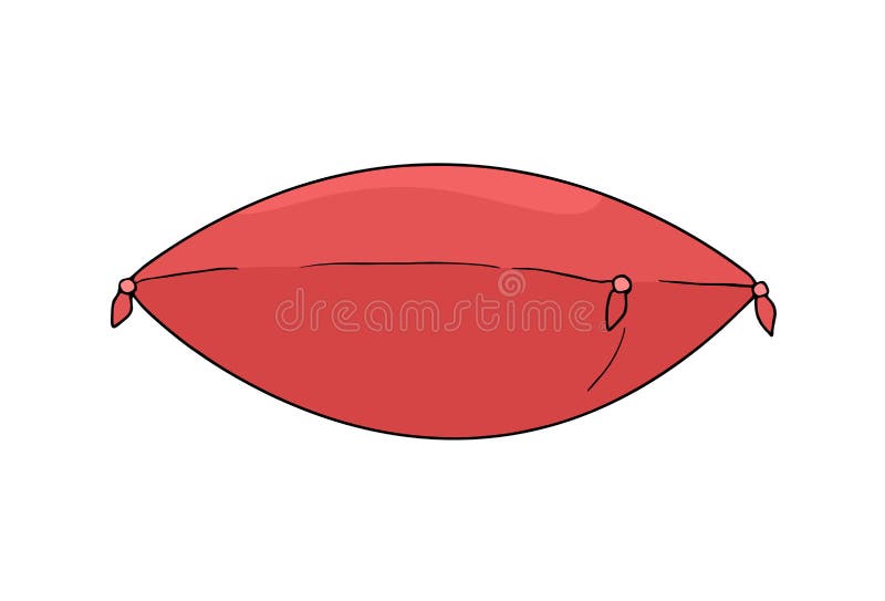 Elegant red cushion draw stock vector. Illustration of design - 140706718