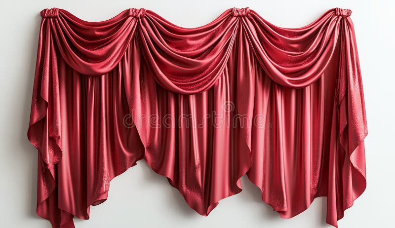 Elegant Red Draped Fabric for Stage Backdrop Design Luxurious Curtains ...