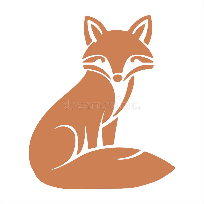 Elegant Red Fox Vector Illustration Stock Vector - Illustration of ...