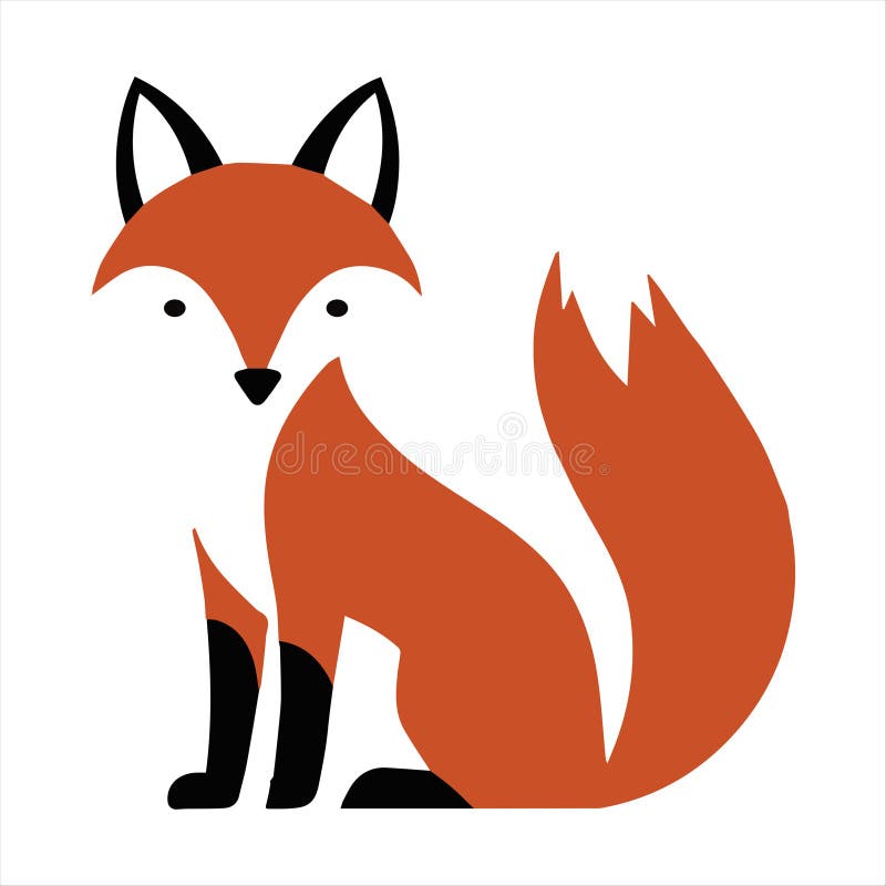 Elegant Red Fox Vector Illustration Stock Vector - Illustration of ...
