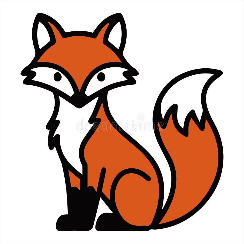 Elegant Red Fox Vector Illustration Stock Vector - Illustration of ...