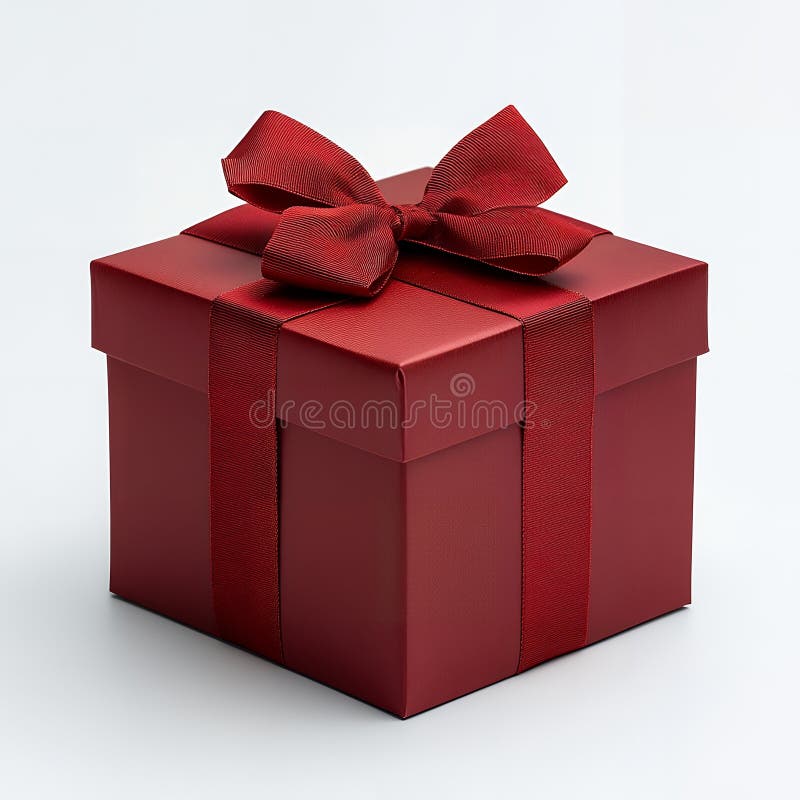 Elegant Red Gift Box with a Big Bow Perfect for Holidays and ...