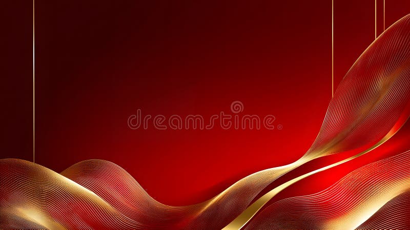 Elegant Red and Gold Abstract Background Design Stock Illustration ...