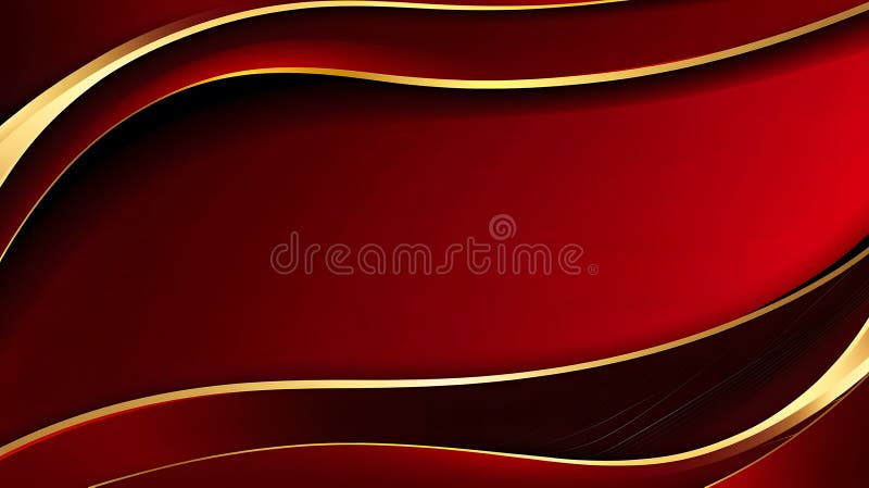 Elegant Red and Gold Abstract Wave Background Stock Illustration ...