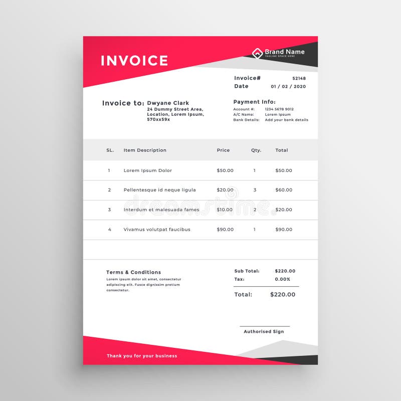 Elegant Invoice Stock Illustrations – 262 Elegant Invoice Stock ...