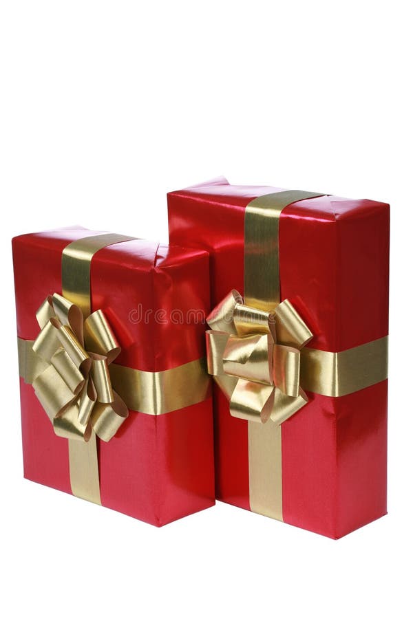 Elegant red presents stock image. Image of shiny, satin - 7407293