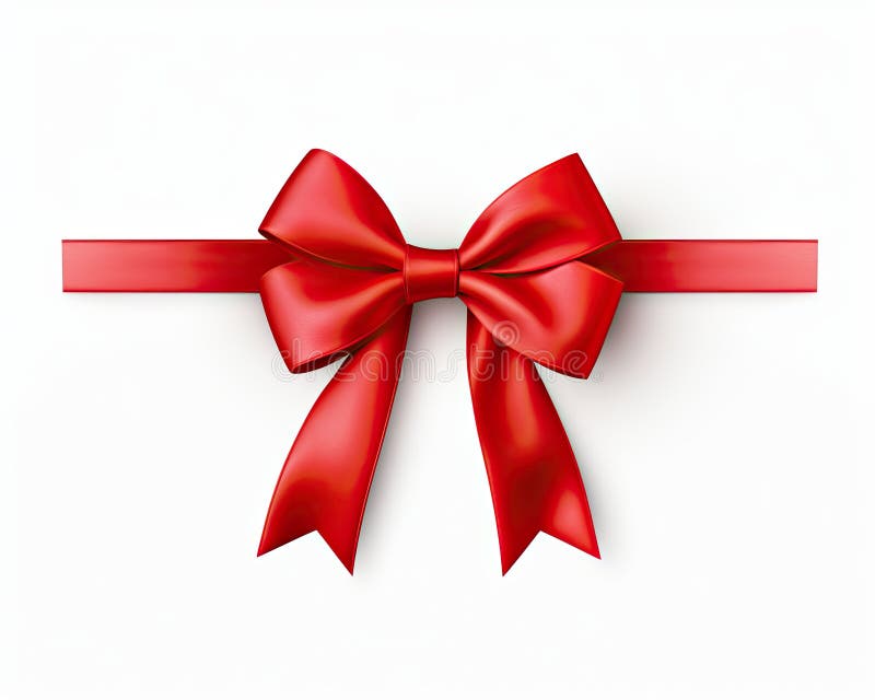 Elegant Red Ribbon and Bow, Gift Design Stock Illustration ...