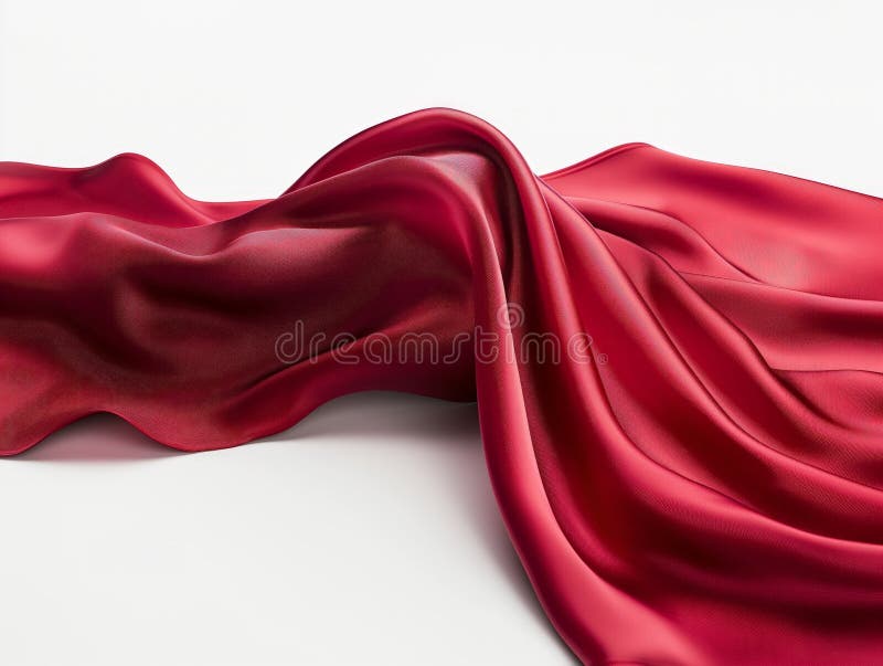 Elegant Red Satin Drapery stock image. Image of drapery - 317499553