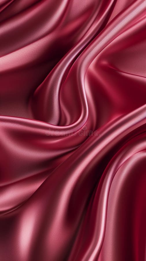 Elegant Red Satin Fabric with Smooth Waves Stock Photo - Image of ...
