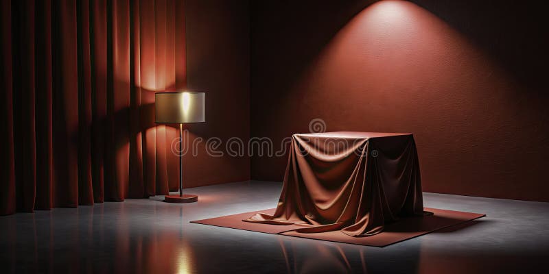 Elegant Red Silk Cube Podium a Luxurious 3D Render for Modern Product ...