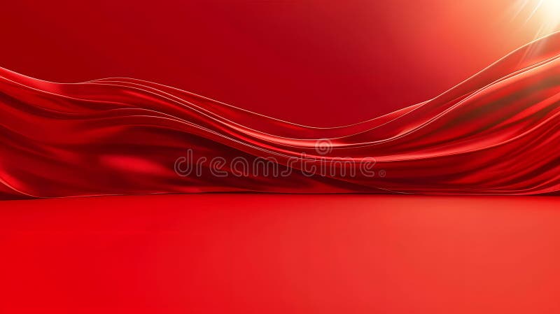 Elegant Red Wave Backdrop with Smooth Texture Stock Photo - Image of ...