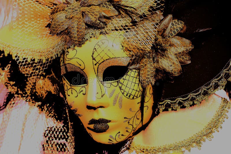 Elegant and Refined Mask of the 1920s Stock Image - Image of festival ...