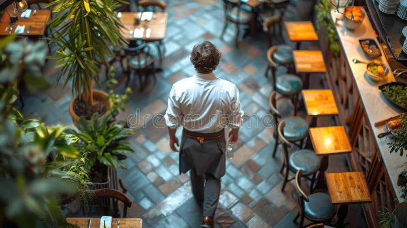 Elegant Restaurant Ambiance with Professional Waitstaff in Luxurious ...