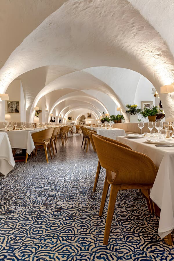 Restaurant Interiors with Diverse Cultural Architectural Styles Stock ...