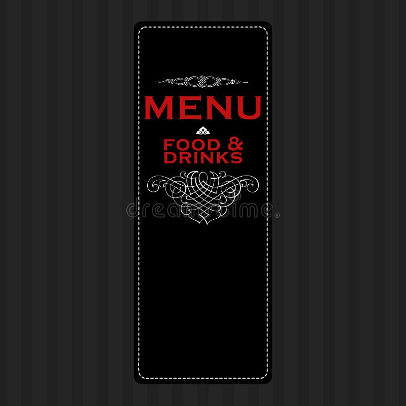 Elegant Restaurant Menu Design Stock Illustration - Illustration of ...