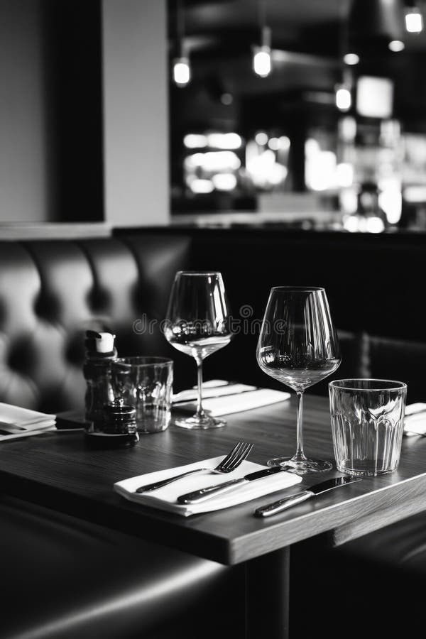 Elegant Restaurant Table Setting Stock Photo - Image of luxury, modern ...