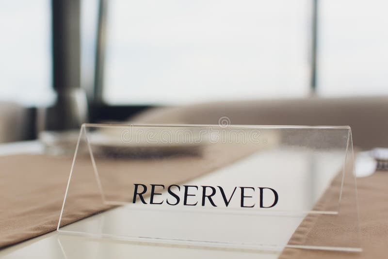Elegant Restaurant Table Setting Service for Reception with Reserved ...