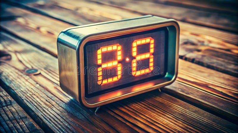 Elegant Retro Digital Clock Mockup a Timeless Design for Your Branding Projects Showcase Your ...