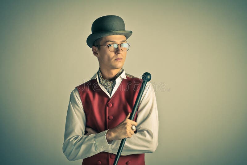 Elegant retro man. Rich stock photo. Image of luxury - 23269742