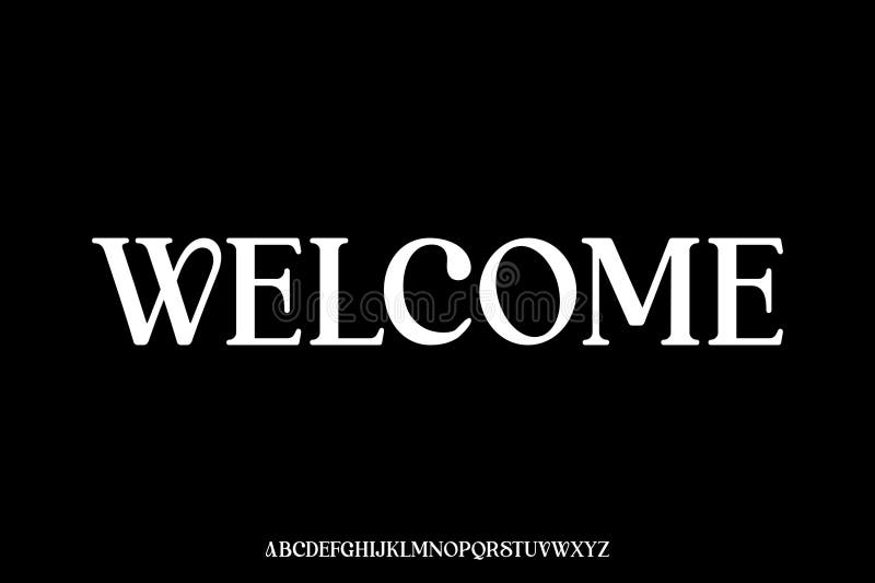welcome text font
