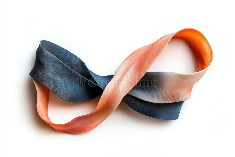 Elegant Ribbon with Smooth Texture Featuring Gradient Colors of Blue ...