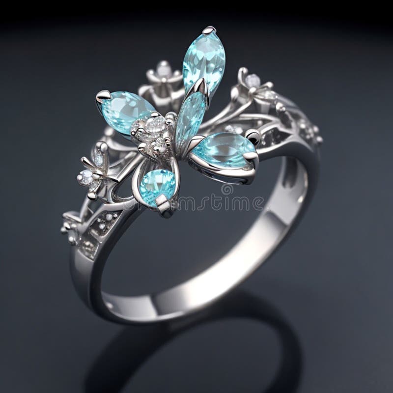 Elegant ring with diamonds stock illustration. Illustration of diamond ...