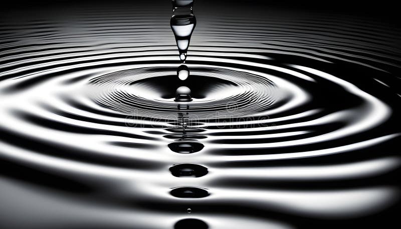 Elegant Ripple Effect from a Single Water Drop Stock Image - Image of ...