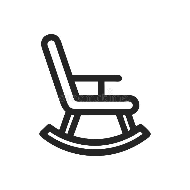 Elegant Rocking Chair for Modern Decor Stock Vector - Illustration of ...