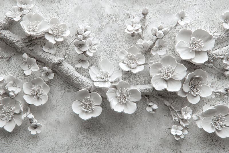 An Elegant Rococo Stucco Wall Design Designed with Generative AI Stock ...