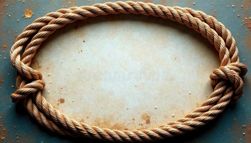 Elegant Rope Frame, Oval Shape, Intricate Ropework , Gold, Decorative ...