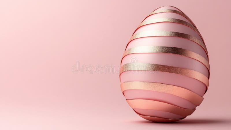 Elegant Rose Gold Easter Egg Design Stock Illustration - Illustration ...