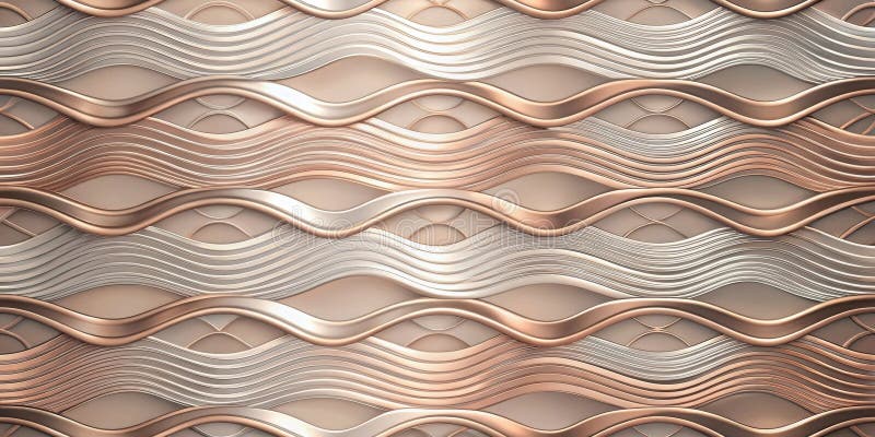 Elegant Rose Gold and Silver Wave Pattern Background. Generative AI ...