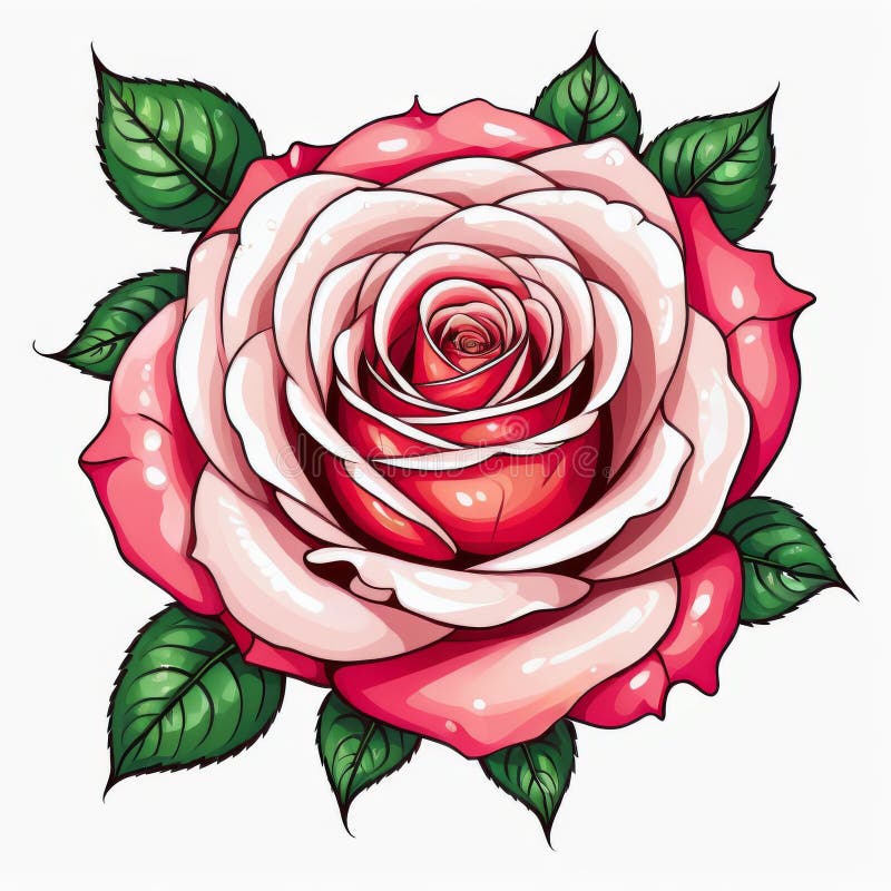 Elegant Rose Illustration for Tattoos and Graphic Design Stock ...