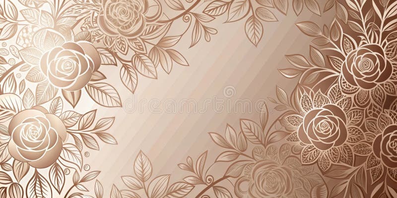 Elegant Rose and Leaf Design with a Gradient Background for Wedding ...