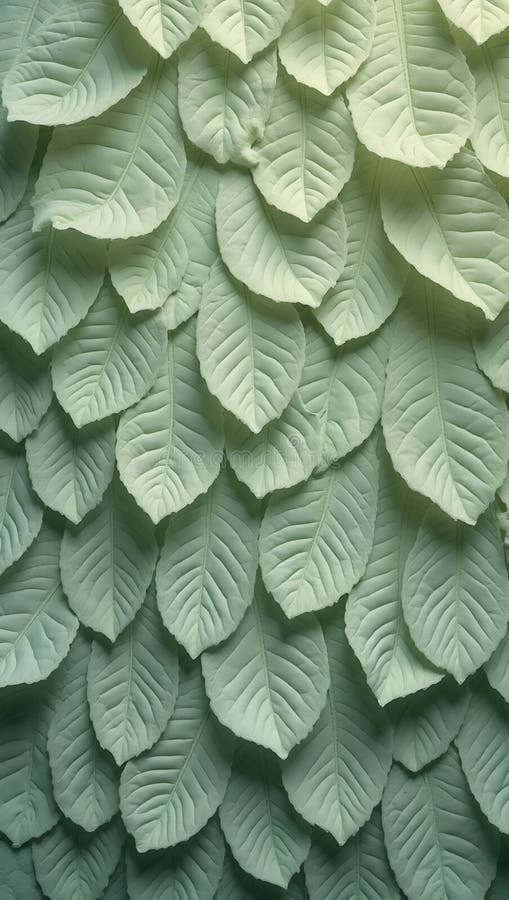 Elegant Rose Leaf Pattern with Intricate Veins on Green Background ...