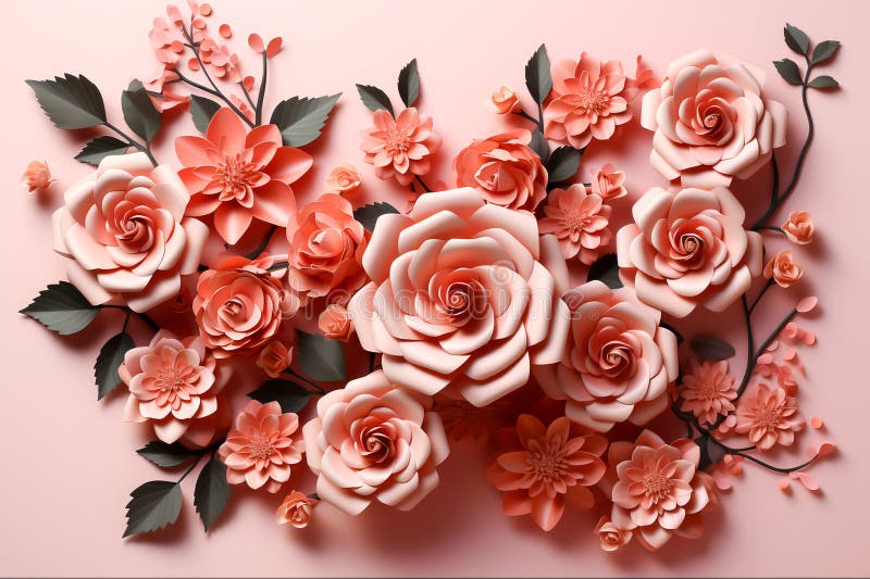 Elegant Rose Square Frame Illustration Floral Decorative Design ...