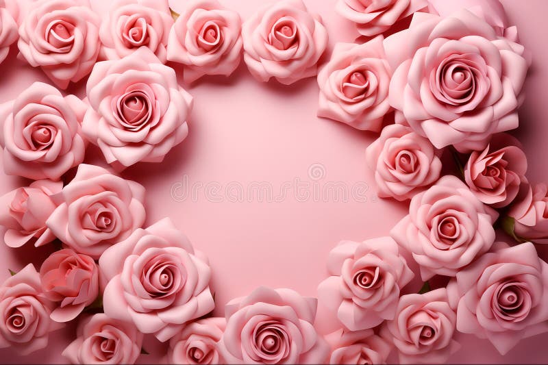 Elegant Rose Square Frame Illustration Floral Decorative Design ...