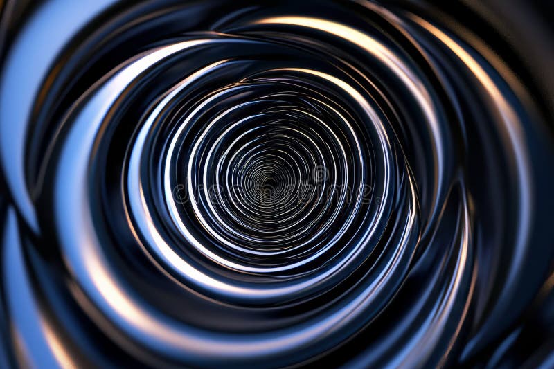 Elegant Rotating Spirals in Black, Continuously Moving To Create a ...