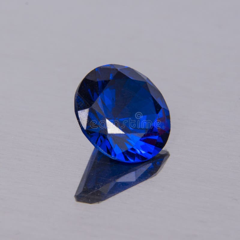 Elegant Round Blue Stone Diamond Jewelry on the White Stock Photo ...