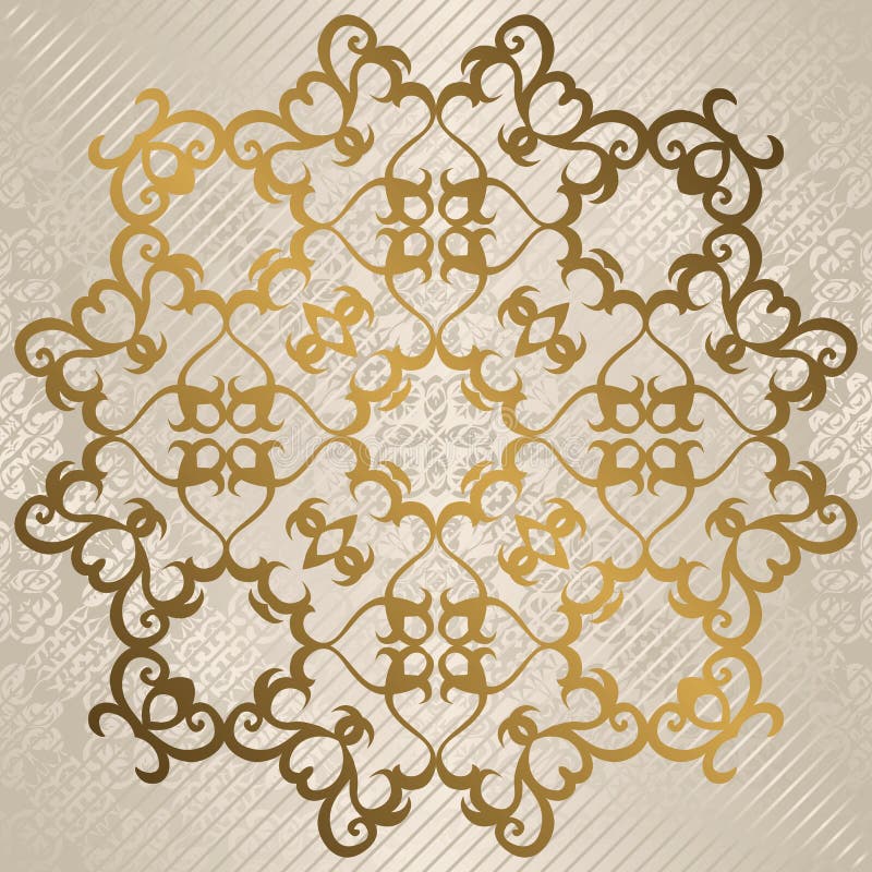 Elegant Round Vintage Pattern Stock Vector - Illustration of flower ...