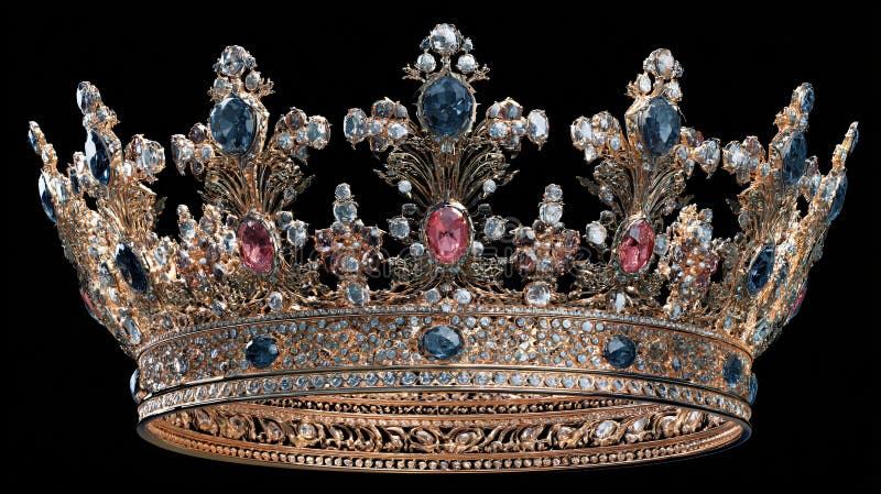 Elegant Royal Crown Isolated on White Background - Professional Ai ...