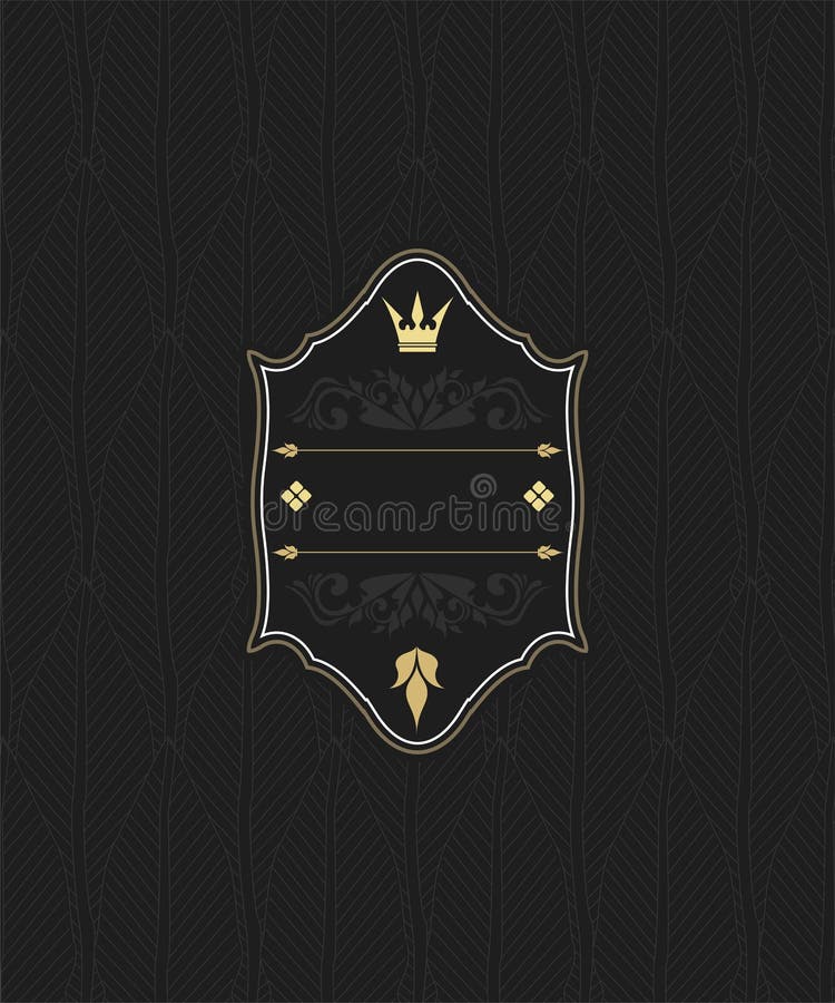 Elegant royal emblem stock vector. Illustration of ornament - 243187254