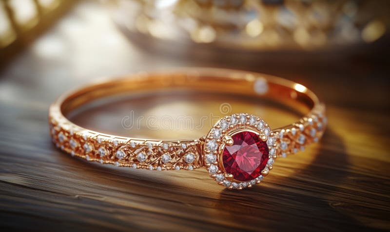 Elegant Ruby and Diamond Bracelet Showcasing Intricate Design and ...