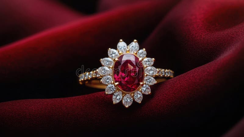 Elegant Ruby Engagement Ring Stunning Gemstone Unique Design Stock Photos - Free & Royalty-Free ...