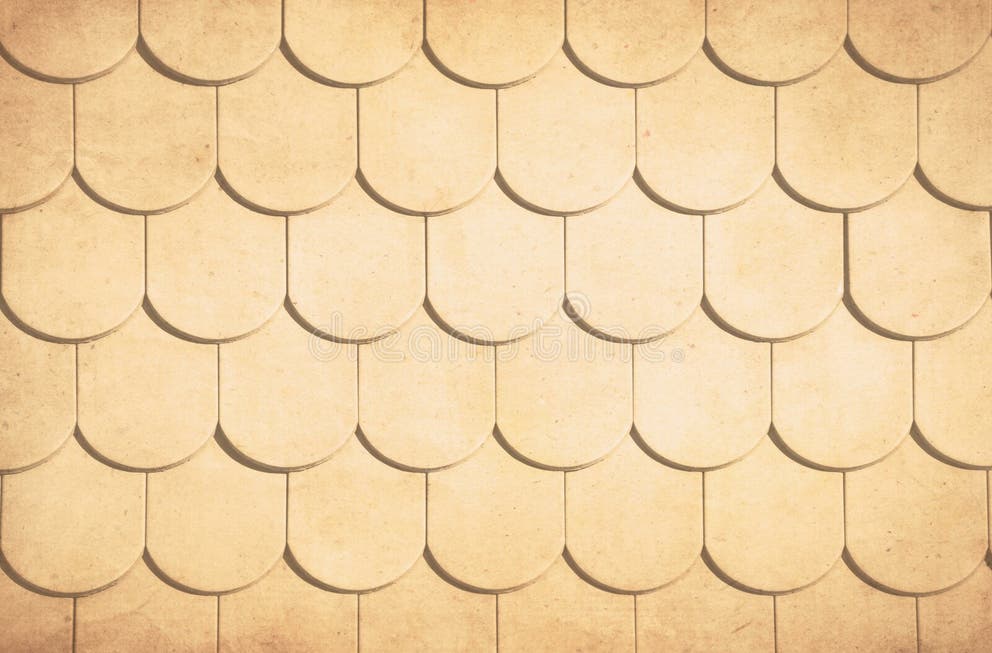 Vintage Scalloped Tile Pattern with Textured Background Stock ...