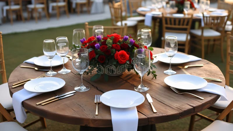 Elegant Rustic Wedding Table Setting, Mediterranean Beachside Five-Star ...