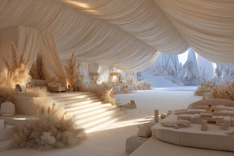 Ethereal Event Space stock illustration. Illustration of apartment ...