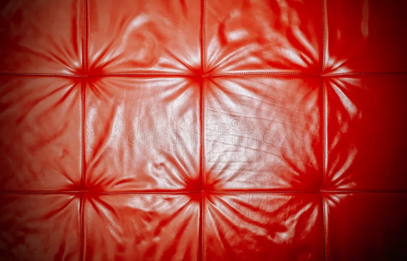 Elegant Saturated Glossy Red Leather Texture of Sofa Chair Stock Image ...