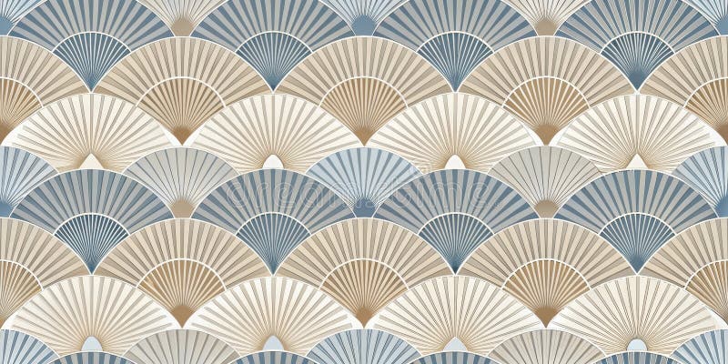Elegant Scallop Pattern Design in Neutral Tones for Home Decor ...